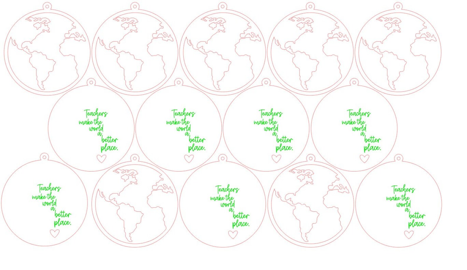Teachers Make the World A Better Place Ornament SVG Teacher - Etsy