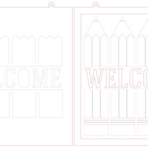 Welcome Pencil SVG Laser File | Laser SVG | Paint Kit SVG | Paint Party ...