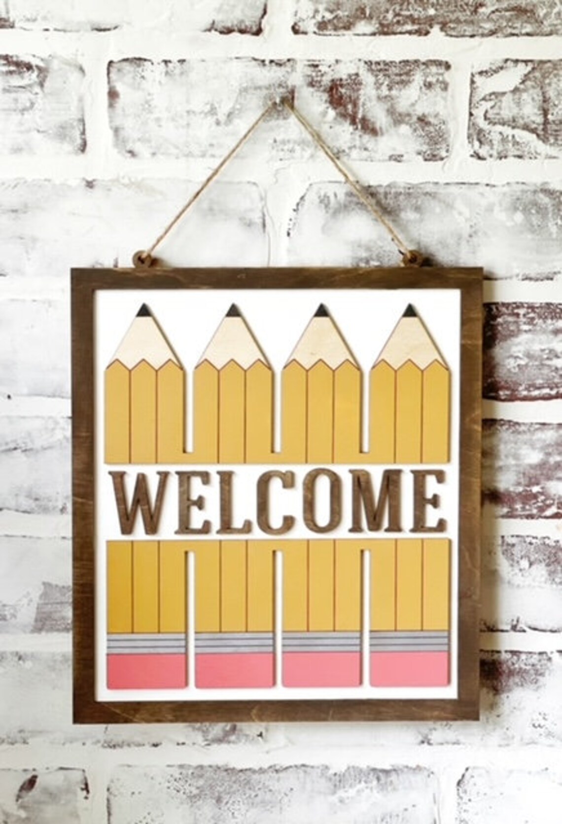 Welcome Pencil SVG Laser File Laser SVG Paint Kit SVG - Etsy