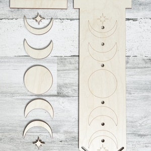 Moon Phase Laser File | Halloween SVG | Laser SVG | Boho Laser File ...