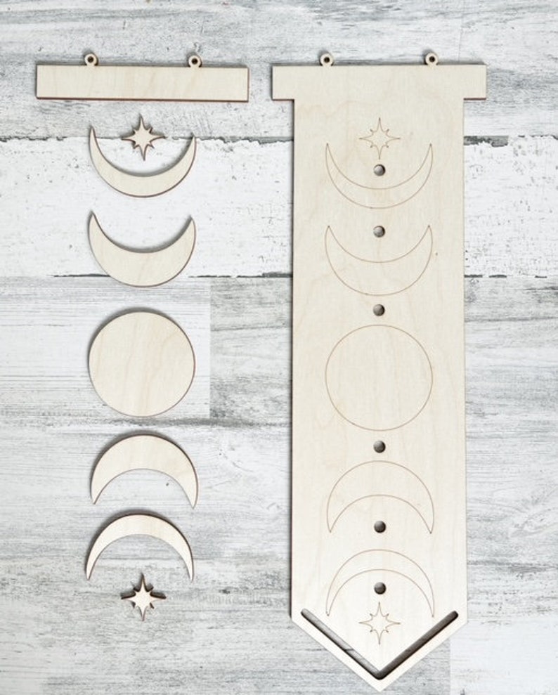 Moon Phase Laser File Halloween SVG Laser SVG Boho Laser - Etsy