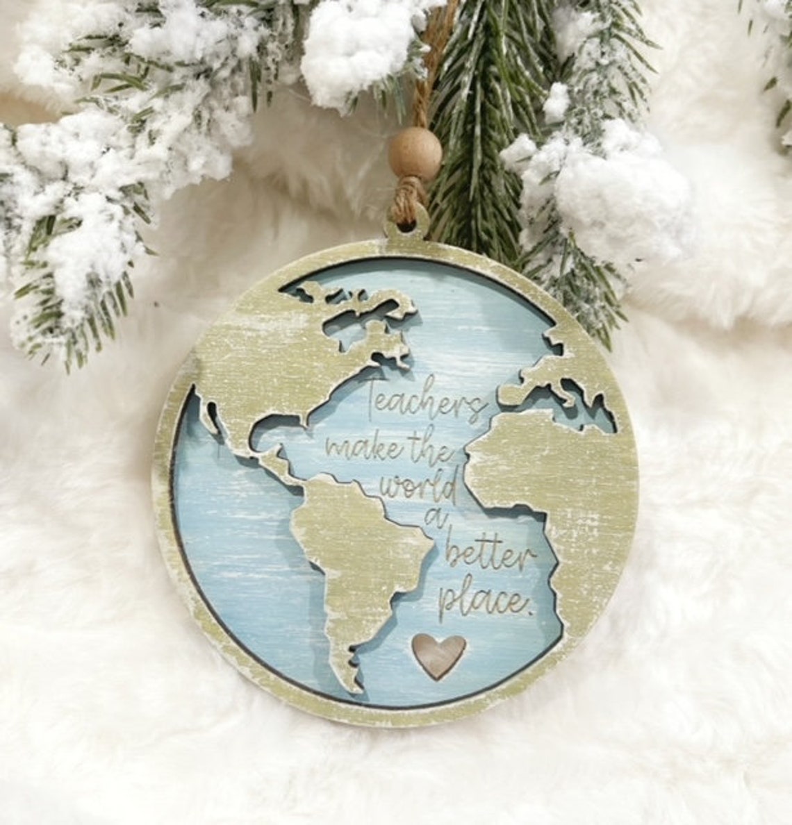 Teachers Make the World A Better Place Ornament SVG Teacher - Etsy