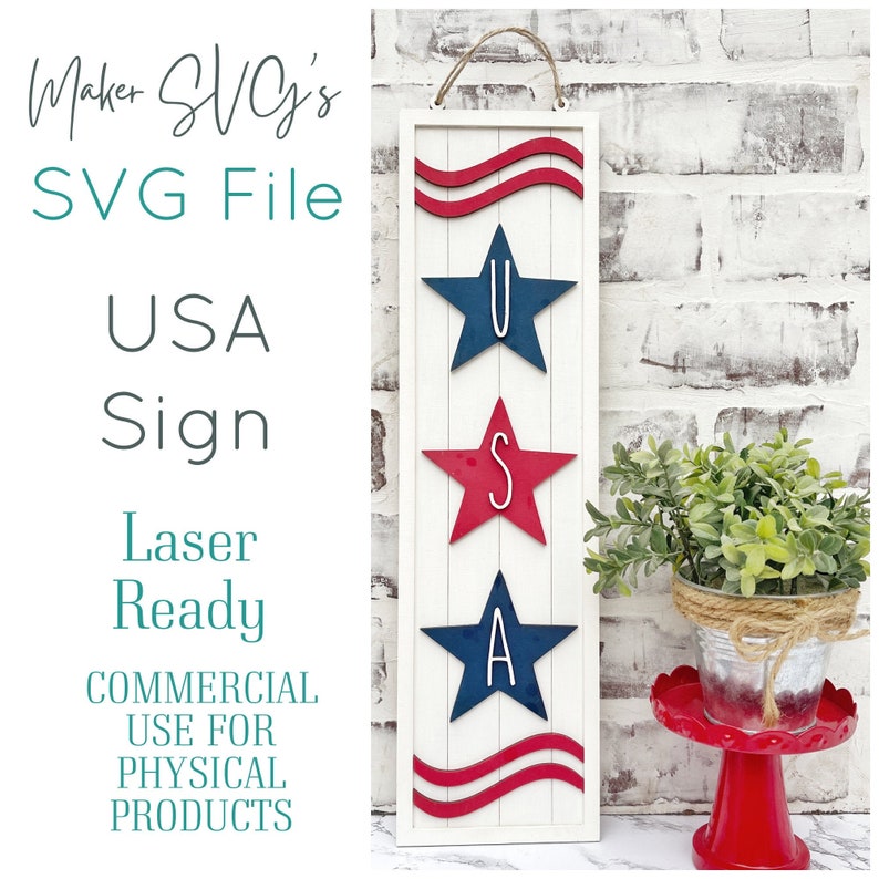 USA SVG Laser File Laser svg Paint Kit SVG Paint Party | Etsy