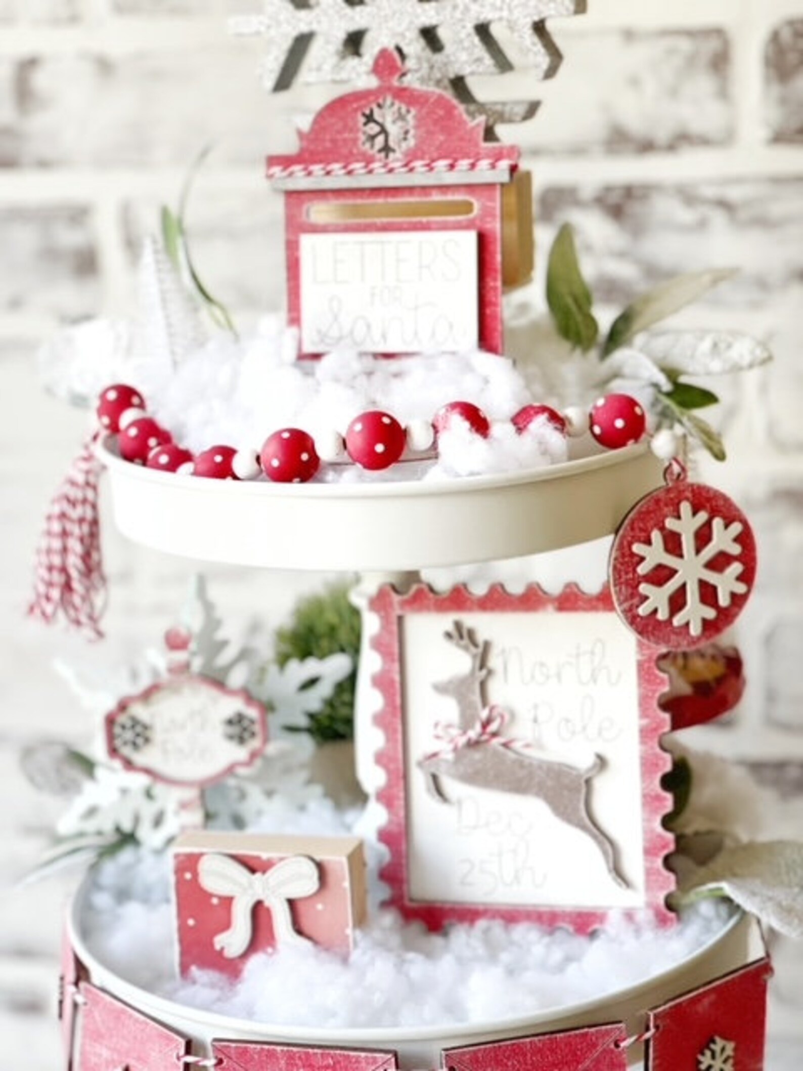 Letters for Santa Tiered Tray SVG Laser File: Christmas Decor - Etsy