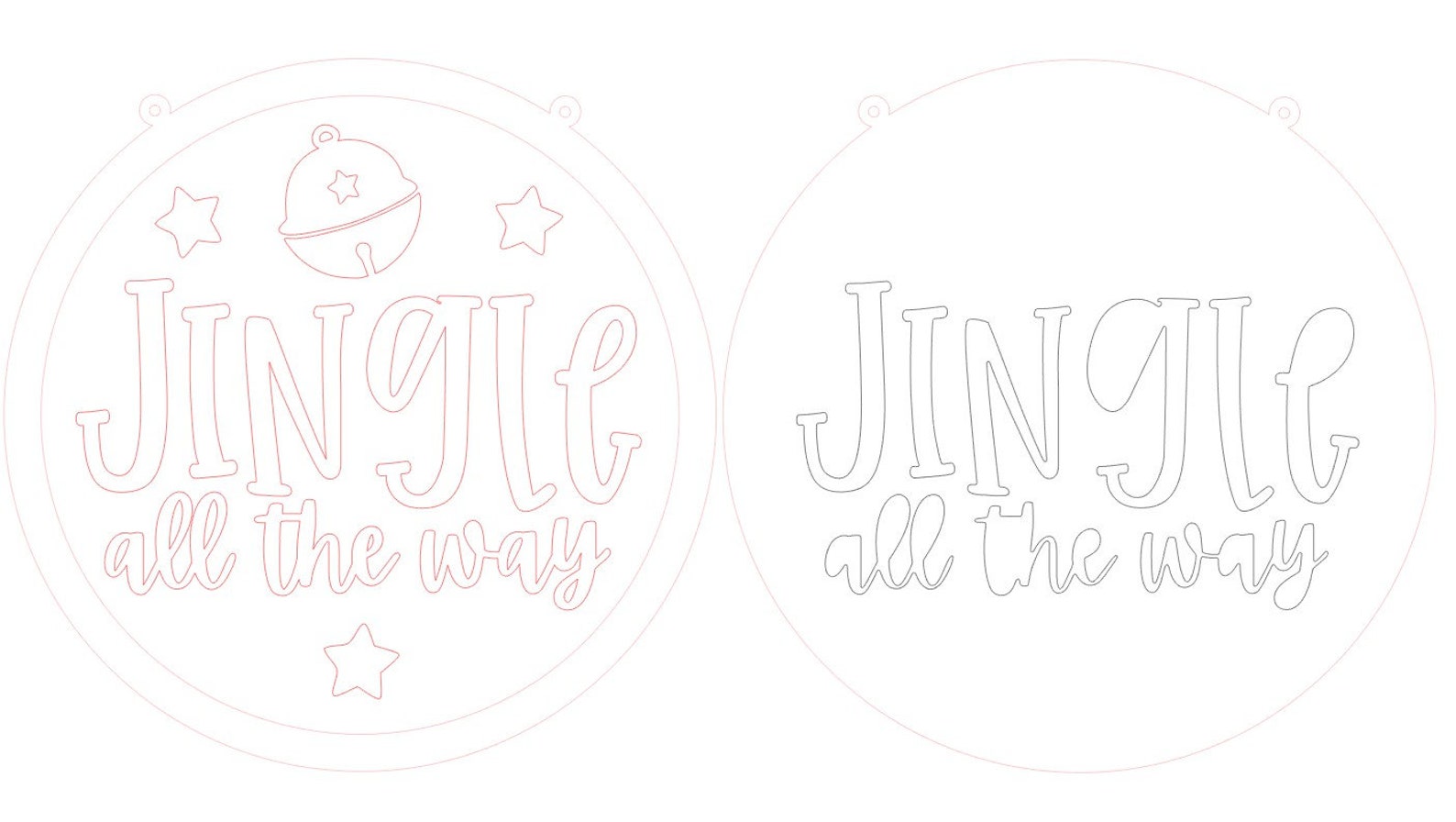 Jingle All the Way SVG Shiplap Insert SVG Laser File - Etsy