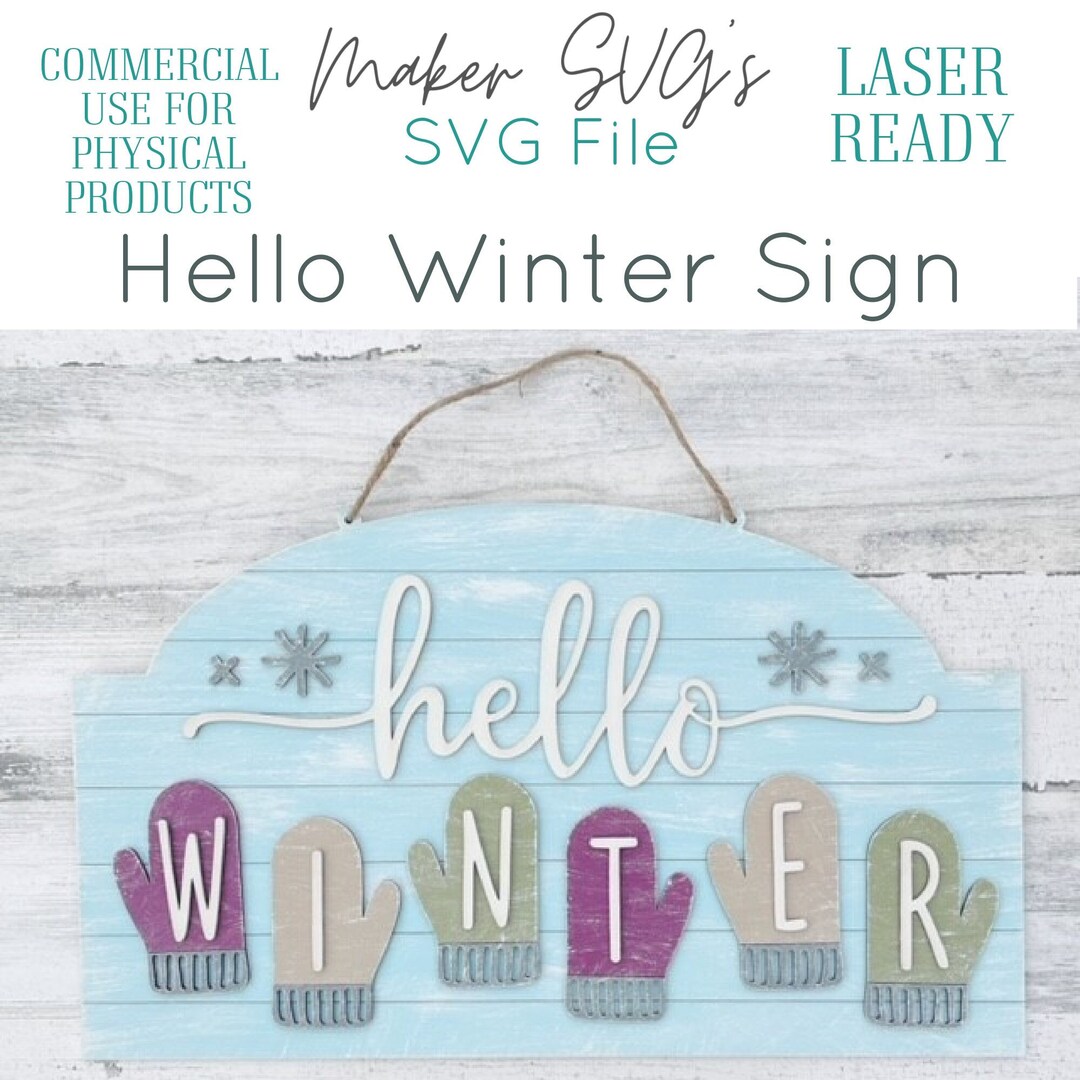 Winter SVG Laser File | Laser SVG | Paint Kit SVG | Paint Party File ...