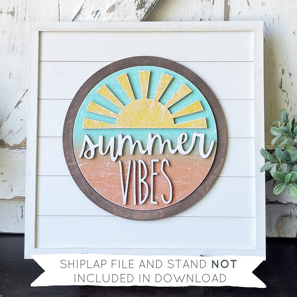 Summer Vibes Sign SVG: Interchangeable Laser Cut File (digital Download ...