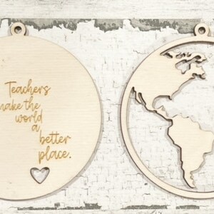 Teachers Make the World A Better Place Ornament SVG | Teacher Ornament ...