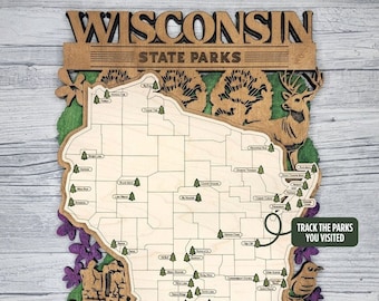 Wisconsin State Parks Poster - Etsy