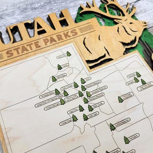 Utah State Parks Map, State Parks Marker, Personalized Utah State Park ...