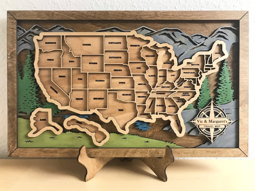 Personalized US Travel Map, US Travel Map, Travel Map Tracker, Family ...