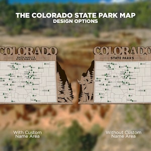 Colorado State Parks Map, State Parks Marker, Personalized Colorado ...