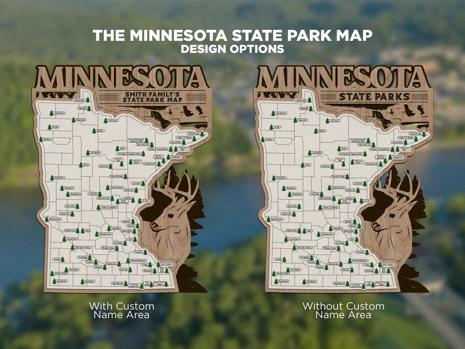 Minnesota State Parks Map, State Parks Marker, Personalized Minnesota ...