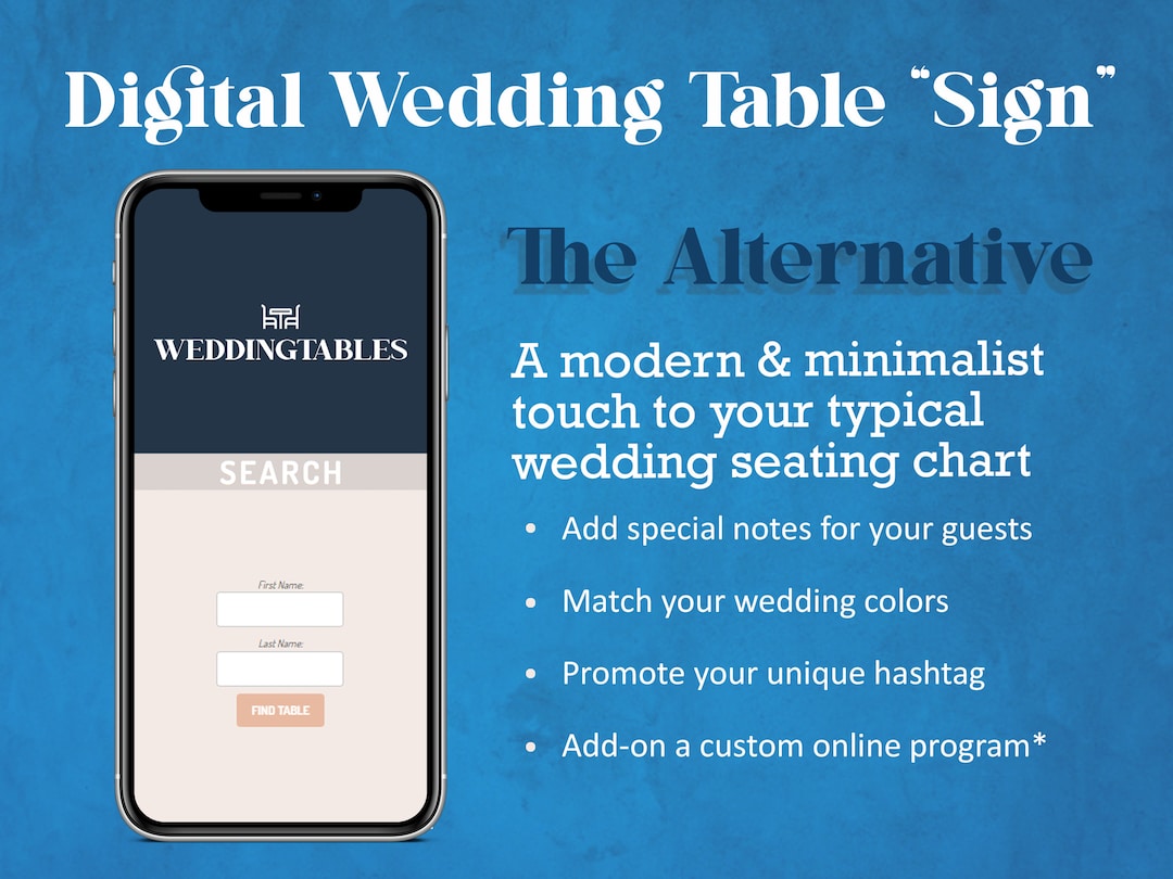 QR Code Digital Wedding Seating Chart, Wedding Chart, QR Code Guests to ...