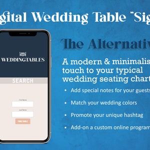 QR Code Digital Wedding Seating Chart, Wedding Chart, QR Code Guests to ...