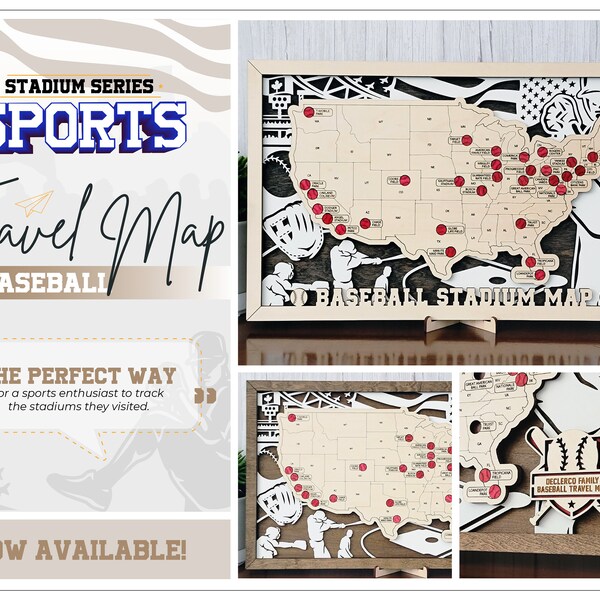 Baseball Stadium Map Tracker - Etsy