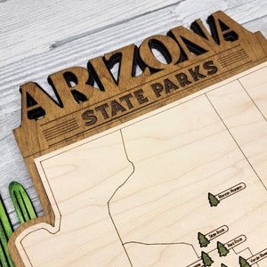 Arizona State Parks Map, State Parks Marker, Personalized Arizona State ...