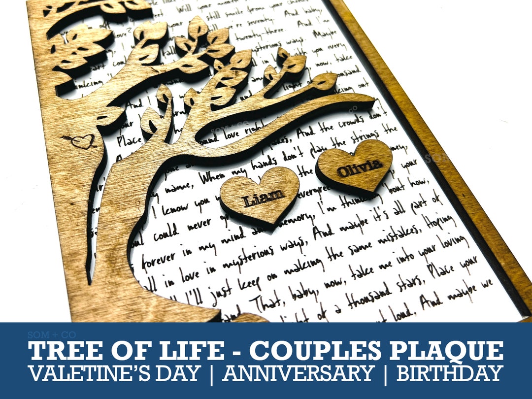 Personalized Couples Plaque Sign, Valentine's Day Gift, Engagement Gift ...