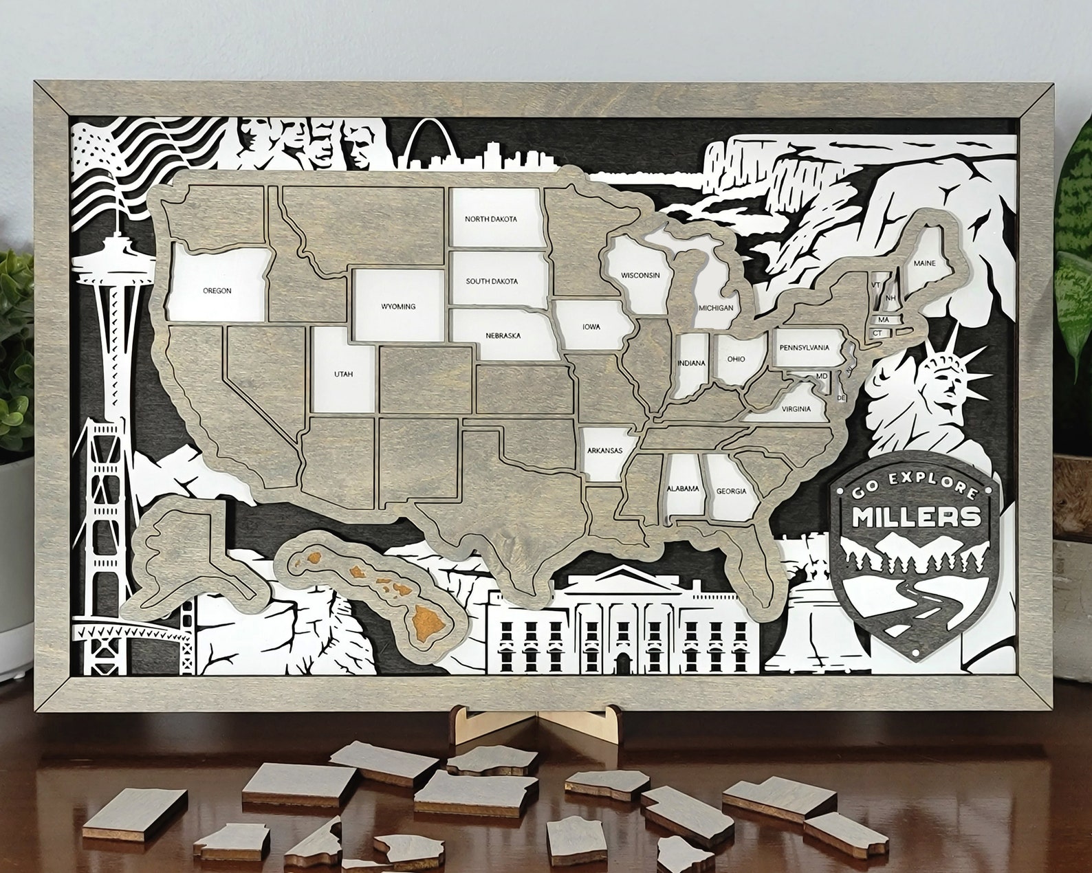 Personalized US Travel Map US Travel Map Travel Map Tracker - Etsy