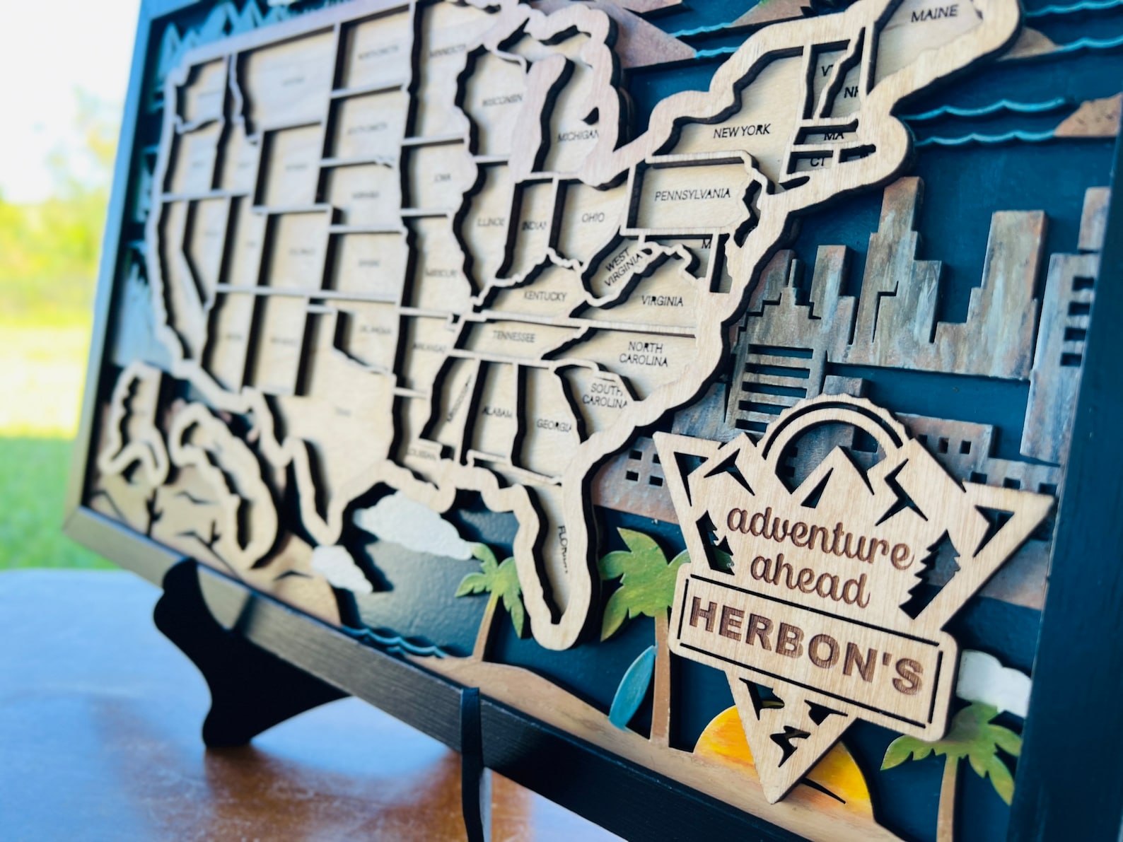 Personalized US Travel Map US Travel Map Travel Map Tracker - Etsy