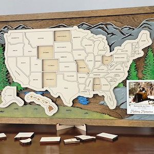 Personalized US Travel Map US Travel Map Travel Map Tracker - Etsy