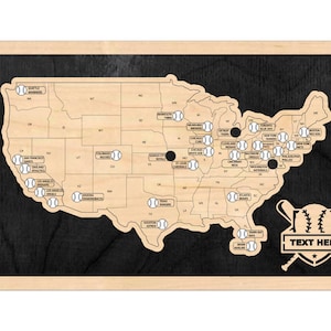Baseball Stadium Map Tracker, Baseball Trip Tracker, Travel Map ...