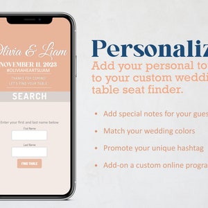 Digital QR Code Wedding Seating Chart, Wedding Chart, Scan QR for ...