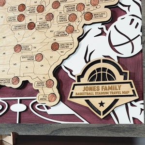 Basketball Arena Map Stadium Tracker, Basketball Trip Tracker ...