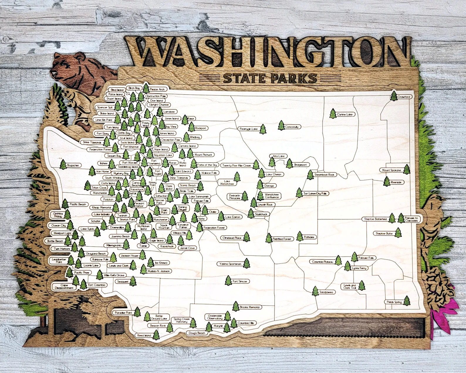 Washington State National Parks Map