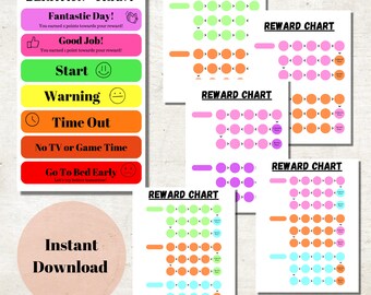 Easter Reward Chart Behavior Kid Printable Reading Chore Chart Toddler ...