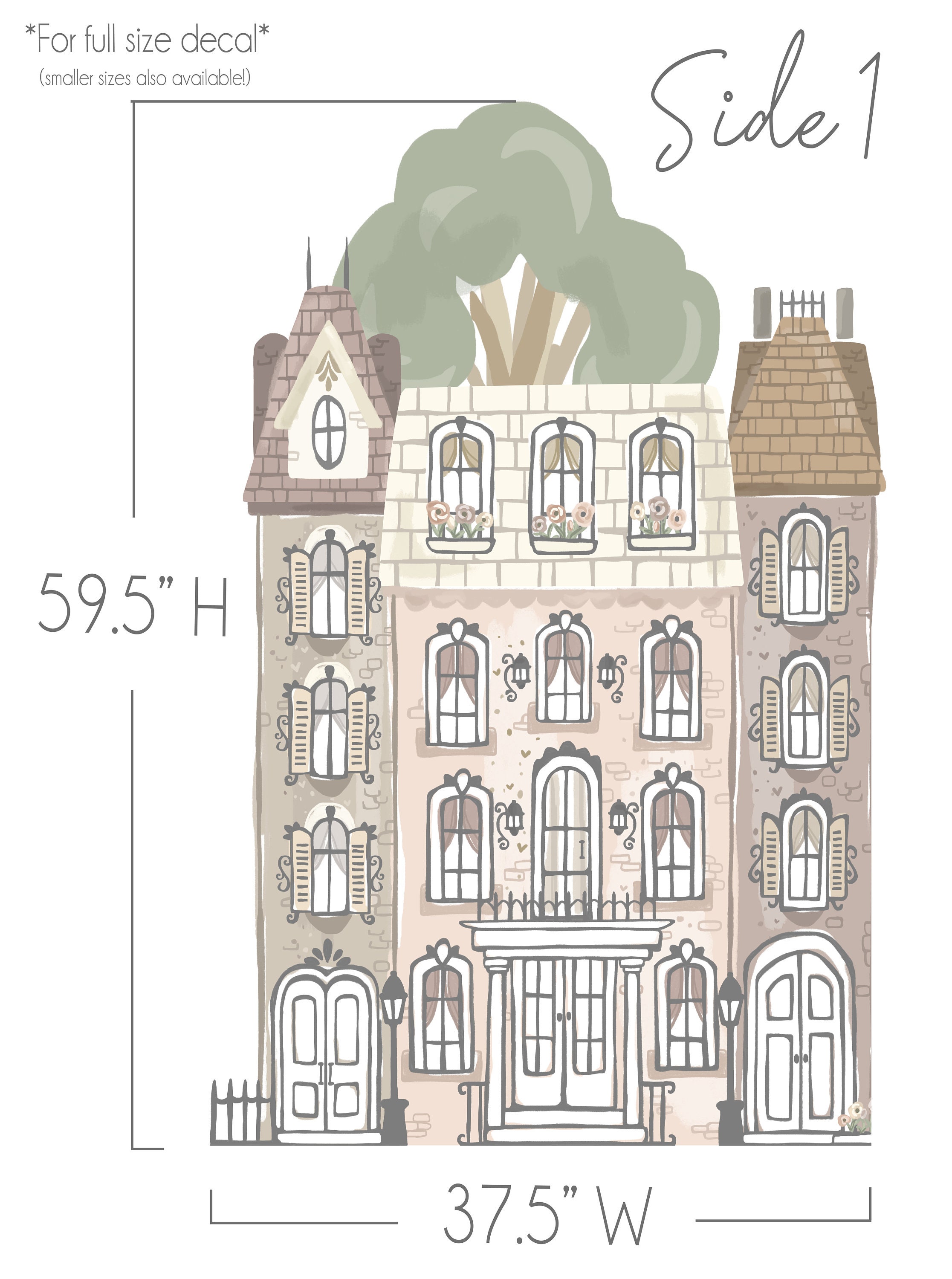 Parisian Village Wall Decal PEEL & STICK Street Town - Etsy