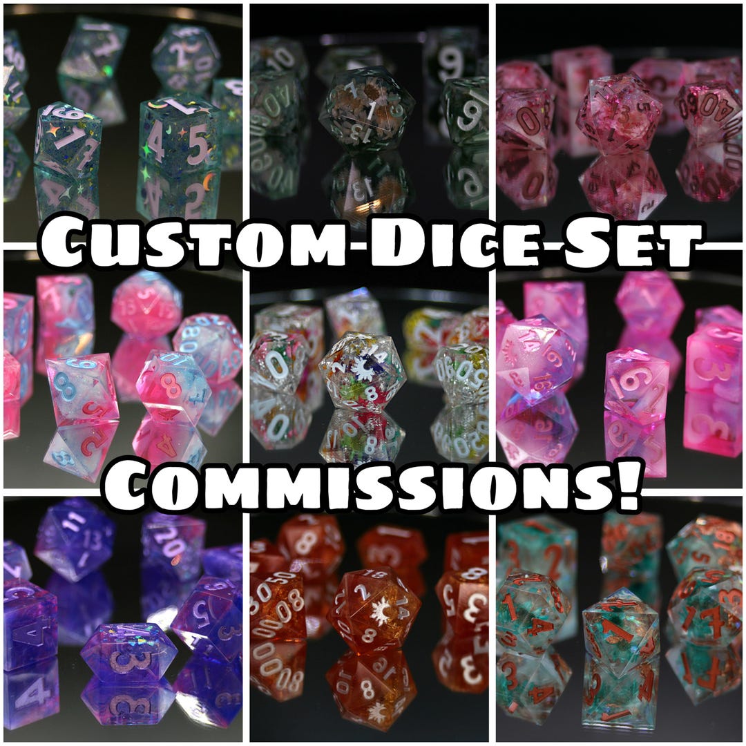 Custom Dice Set Commissions - Etsy