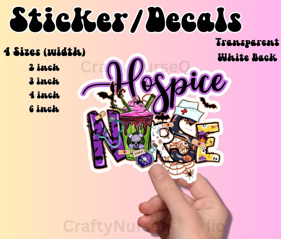 Hospice Nurse Stickers, Palliative Care Nurse Water Bottle Sticker ...