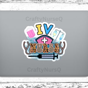 IV Nurse Sticker, Iv Sticker, Laptop Decal for RN, Gift for Intravenous ...