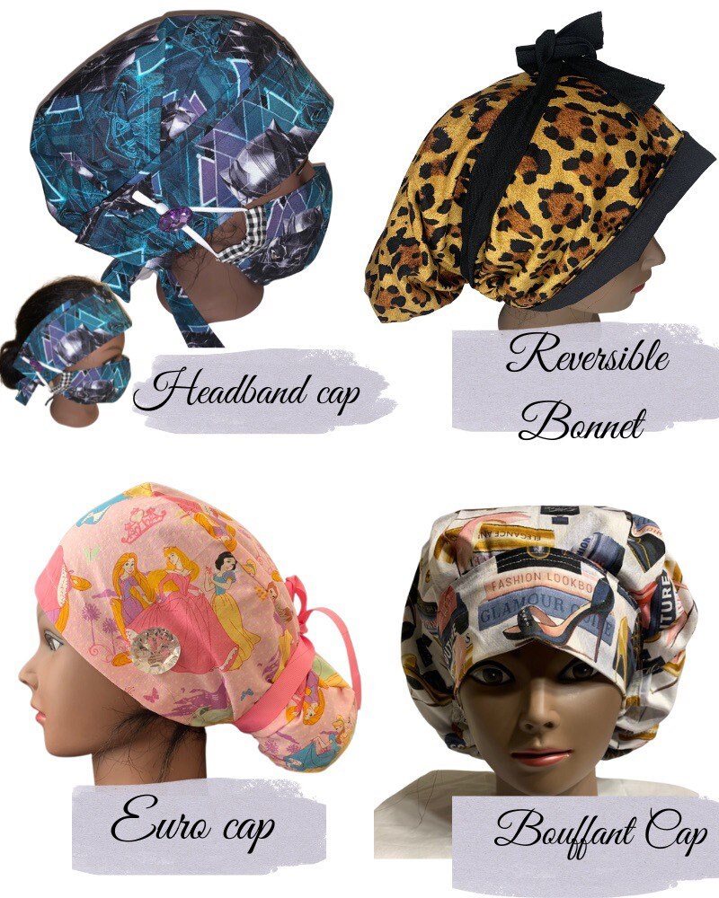 Nautical Scrub Cap Navy Anchor With Buttons Nurse Surgical - Etsy