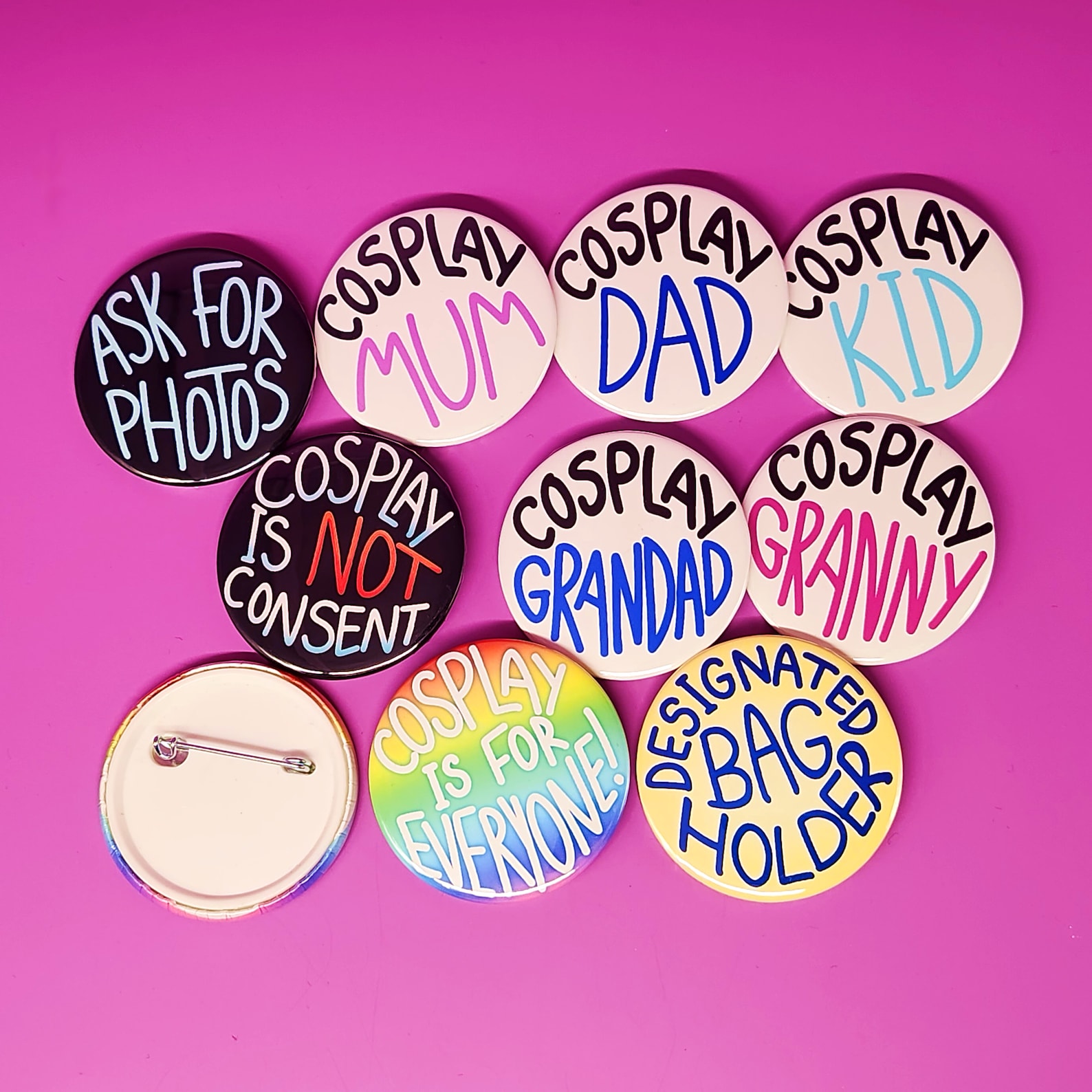 Convention Button Pin Badges for Cosplayers - Etsy