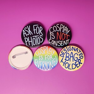 Convention Button Pin Badges for Cosplayers - Etsy