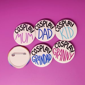 Convention Button Pin Badges for Cosplayers - Etsy