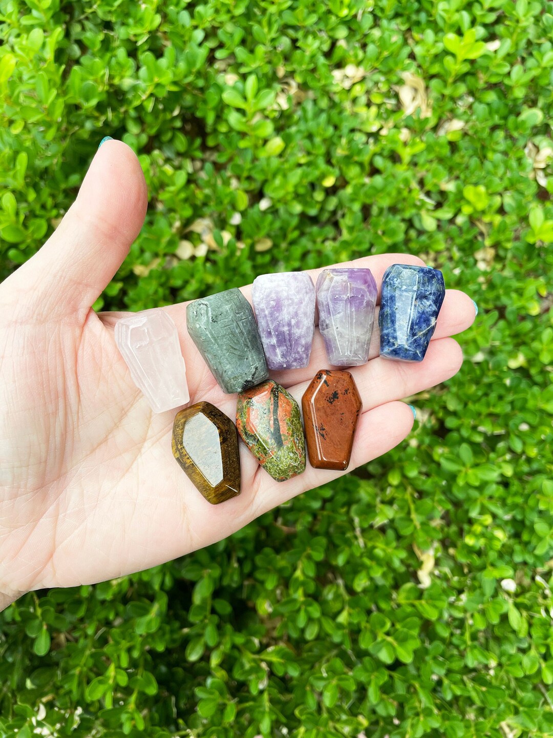 Mini Crystal Coffins Authentic Stone Halloween Coffin - Etsy