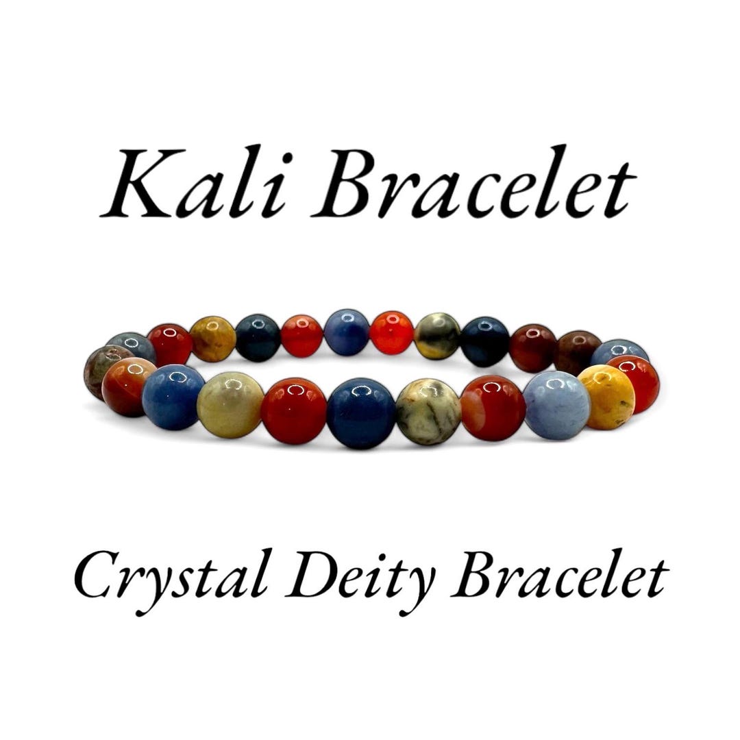 Kali Crystal Intention Bracelet, Kali Deity Bracelet, 8mm Natural ...