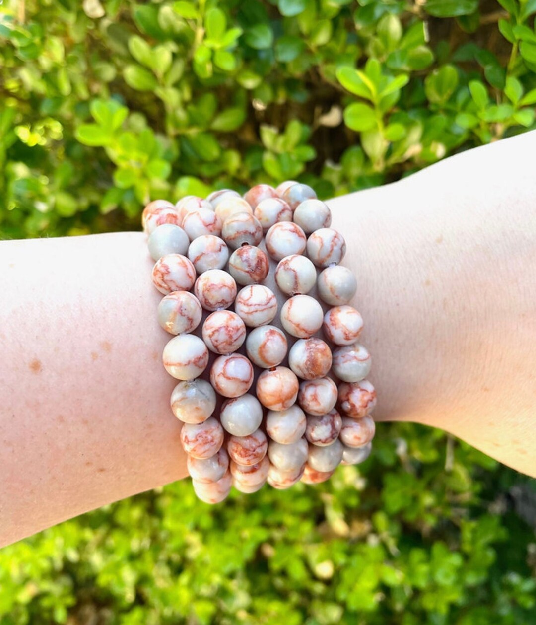 Red Vein Jasper Crystal Bracelets, Red Vein Network Jasper Stone ...