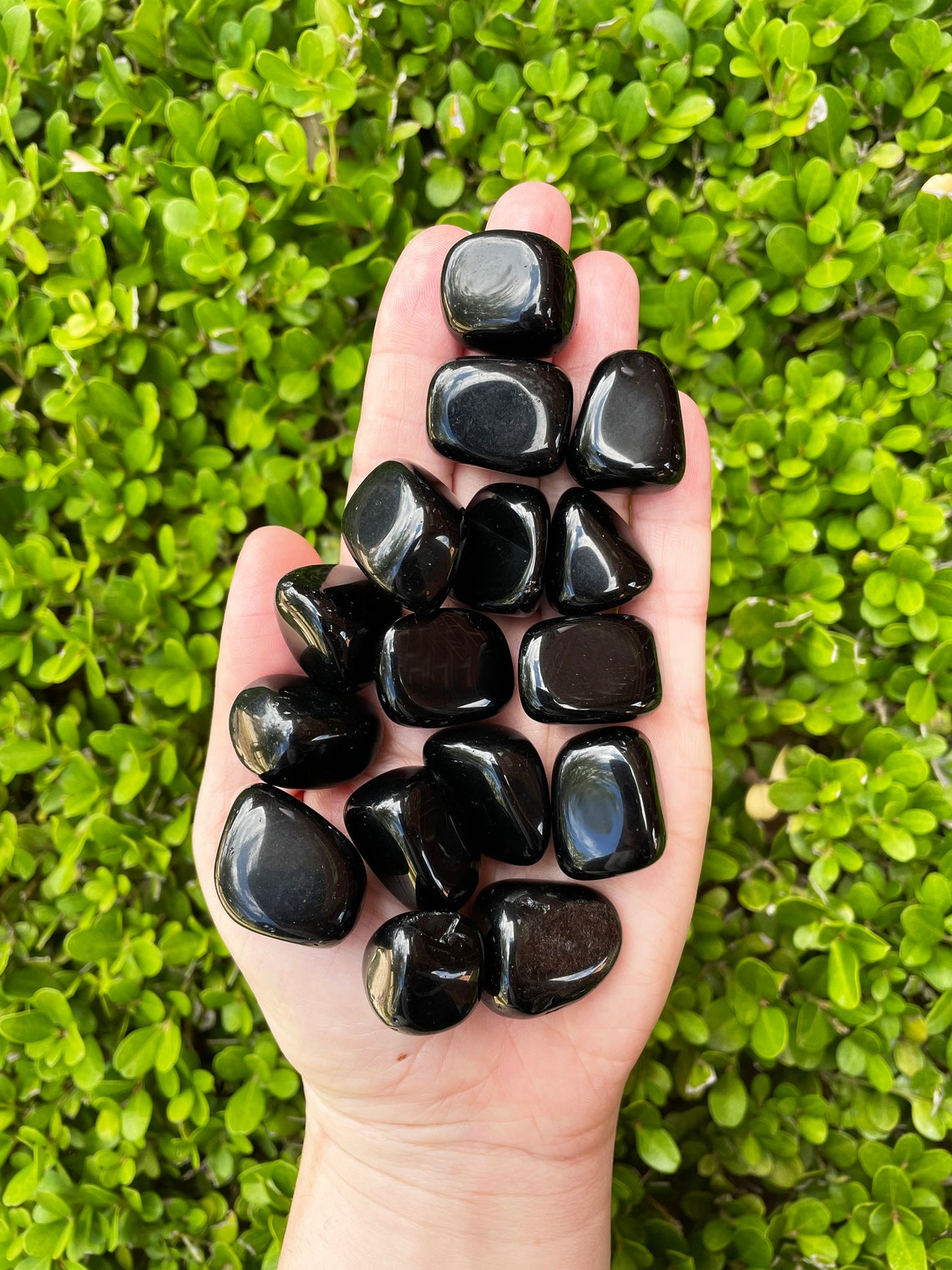 Obsidian grade A Tumbled Stones 18-25mm Small | Etsy