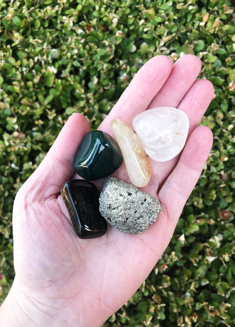 Wealth Crystal Set, Abundance Stones Kit, Prosperity Bag, Money Stones ...