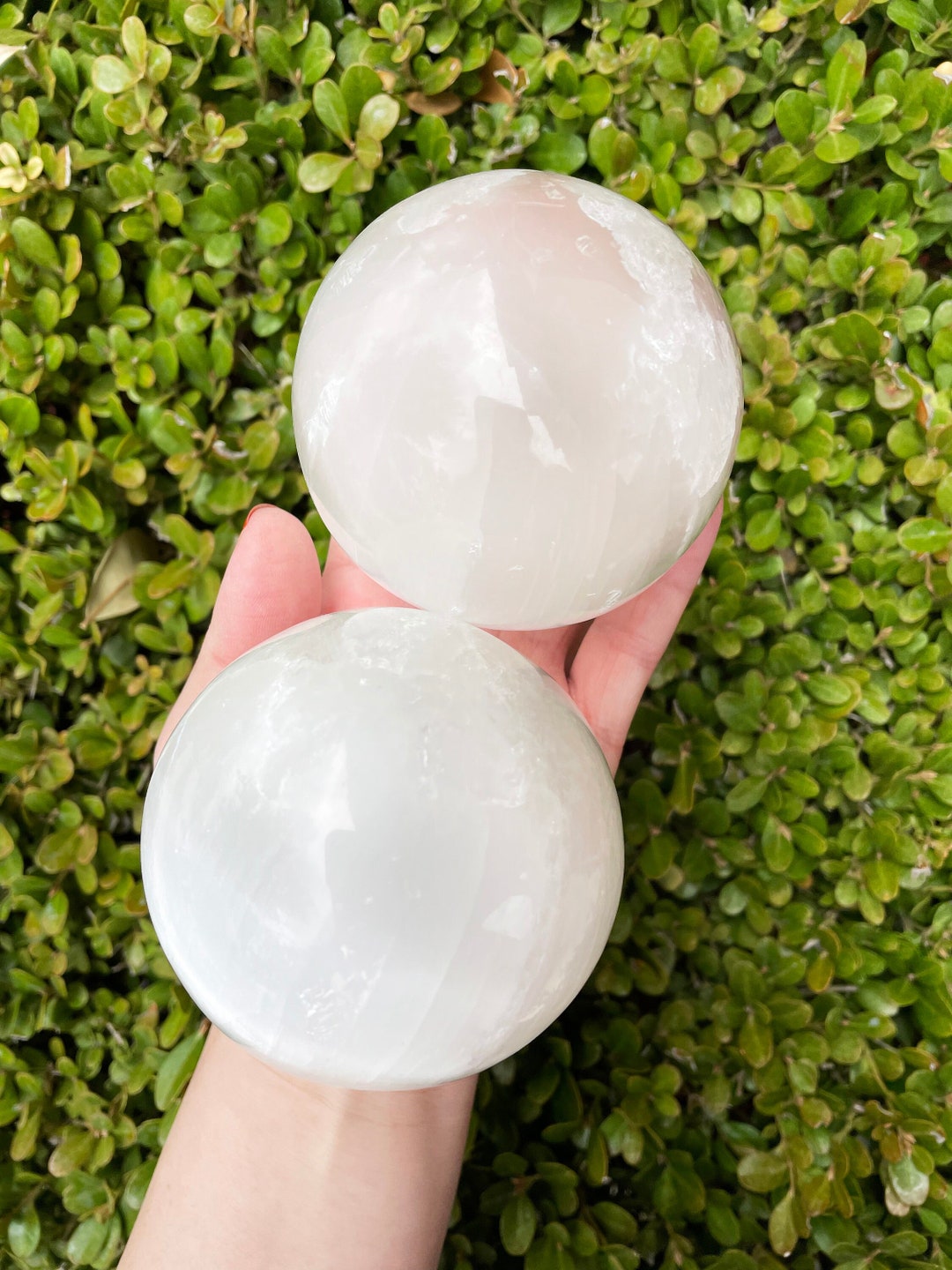 Selenite Polished Crystal Sphere, Selenite 70mm Stone Sphere, Authentic ...