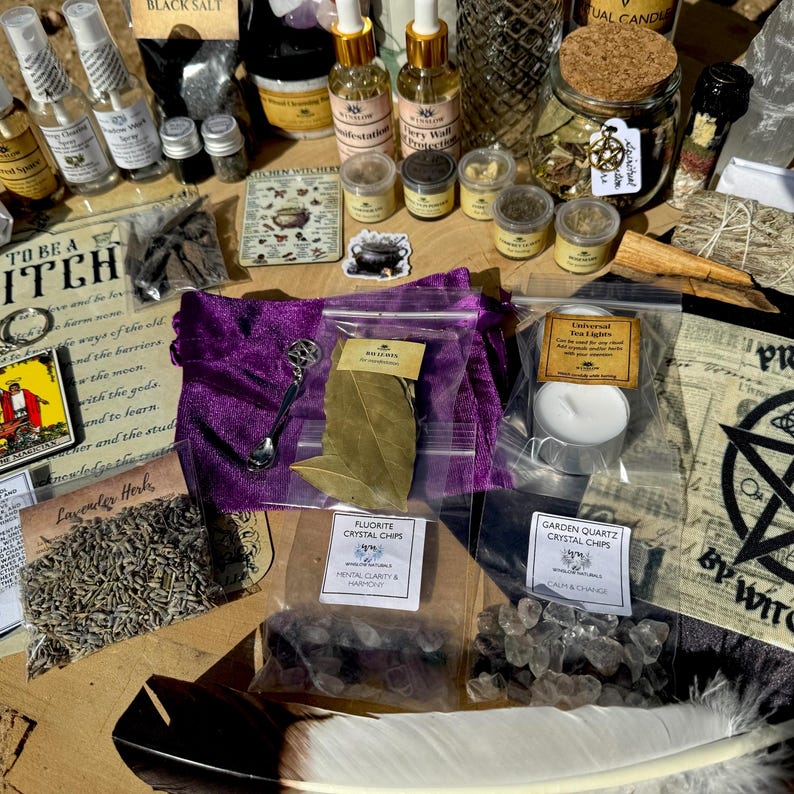 Beginner Witch Kit, Witchcraft Box, Altar Supplies, Basic Witch Box ...