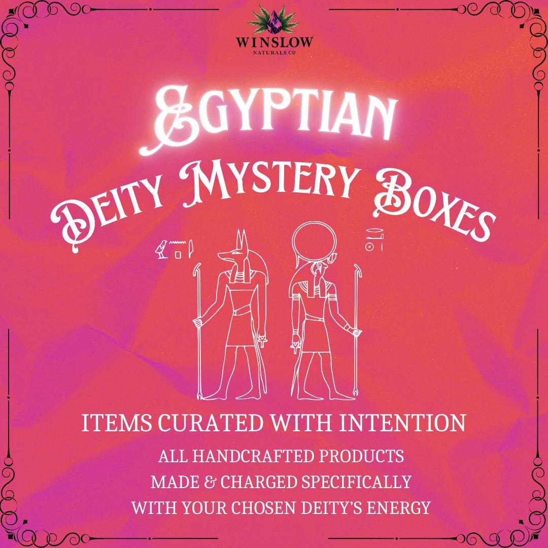 Egyptian Deity Mystery Boxes, Handcrafted Metaphysical Items, Curated ...