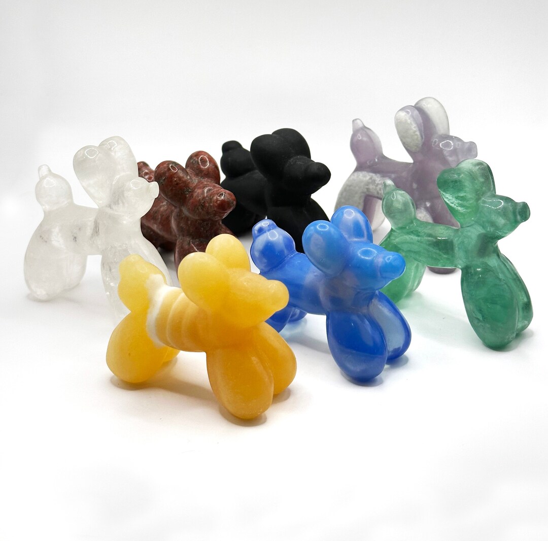 Crystal Balloon Dogs, Authentic Crystal Balloon Dog Carvings, Gemstones ...