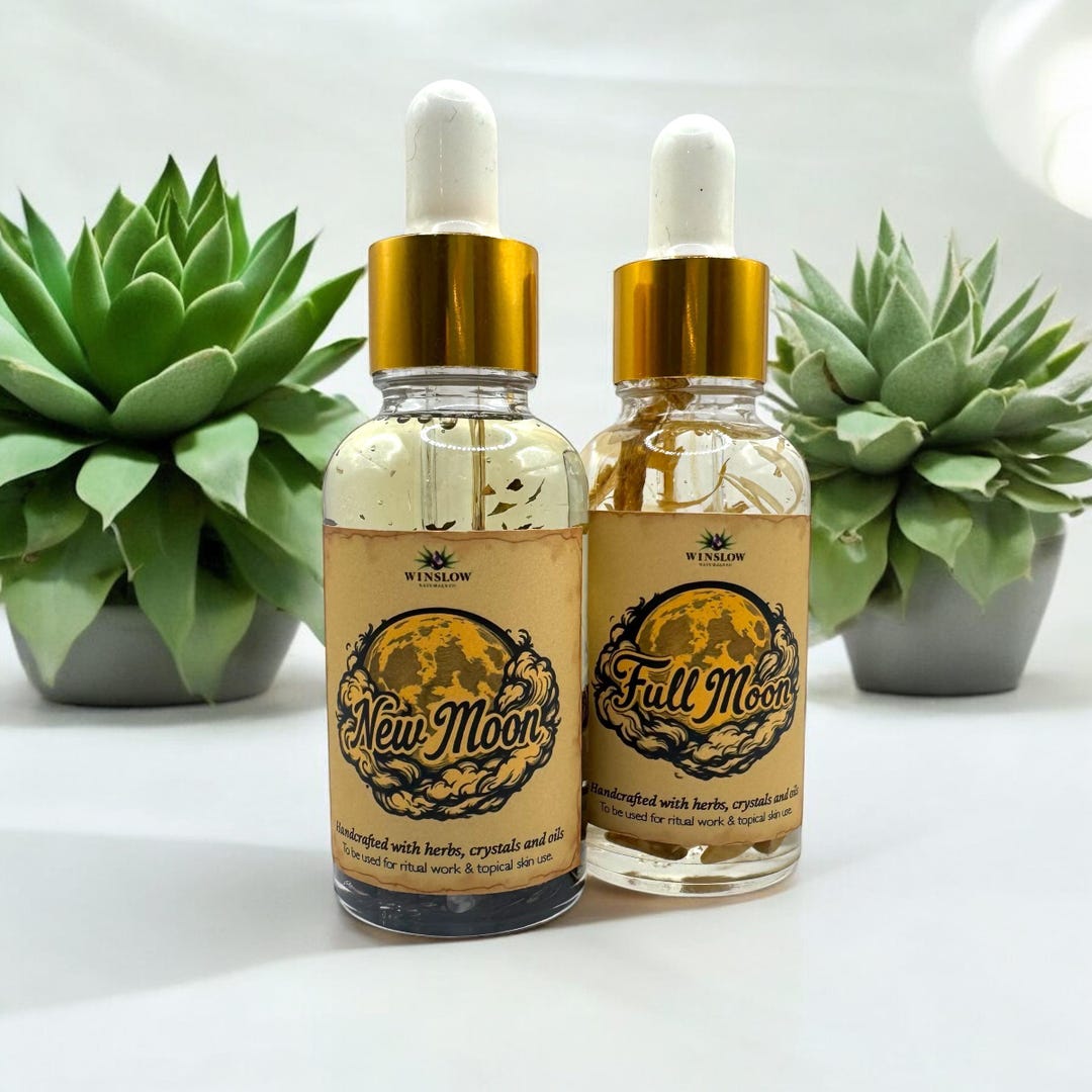 Full Moon Oil, New Moon Oil, Offering Oil, Moon Phase Intention Oils ...