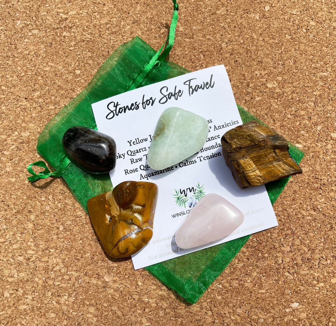 Safe Travel Crystal Set, Travel Stones Kit, Driving and Flying Stones ...