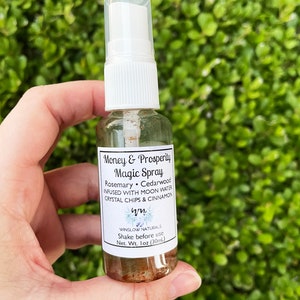 Money & Prosperity Magic Spray, Money Magic Crystal Infused Spray, 1oz ...
